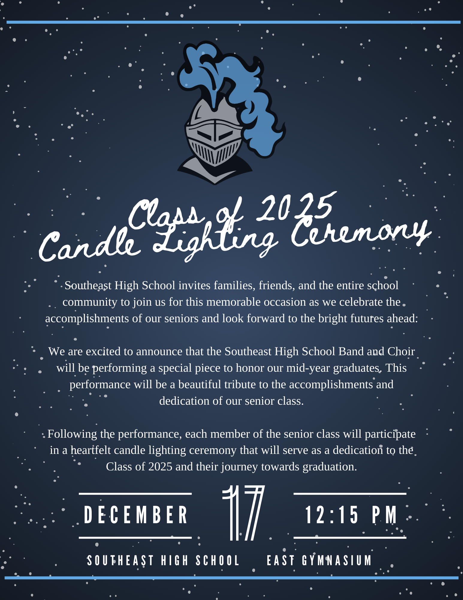Class of 2025 Candle Lighting Ceremony – December 17th – USD 247 ...
